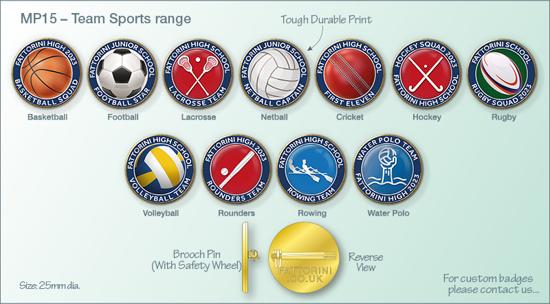 School Sports Achievement Badges | Fattorini