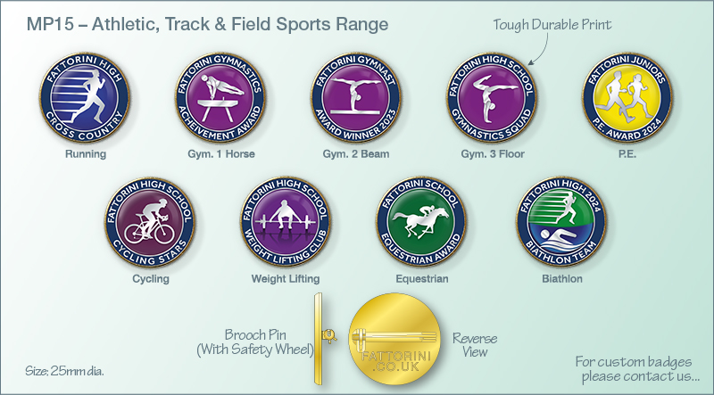 School Sports Achievement Badges | Fattorini