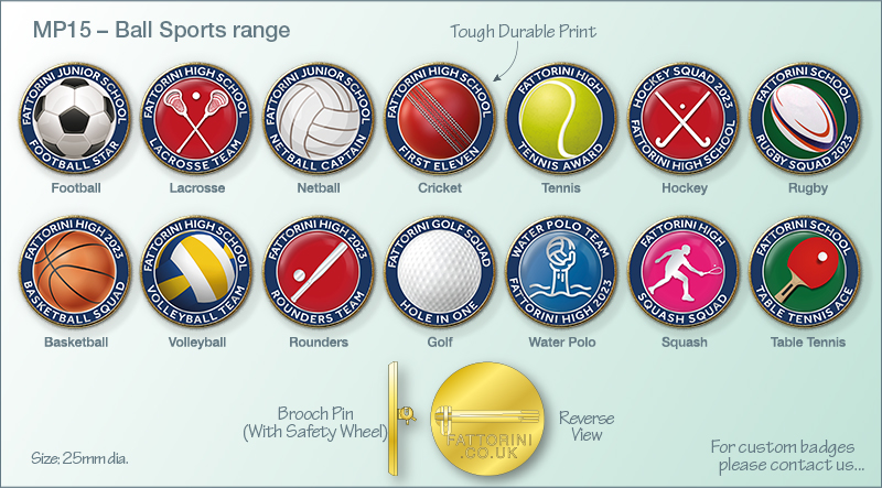 School Sports Achievement Badges | Fattorini